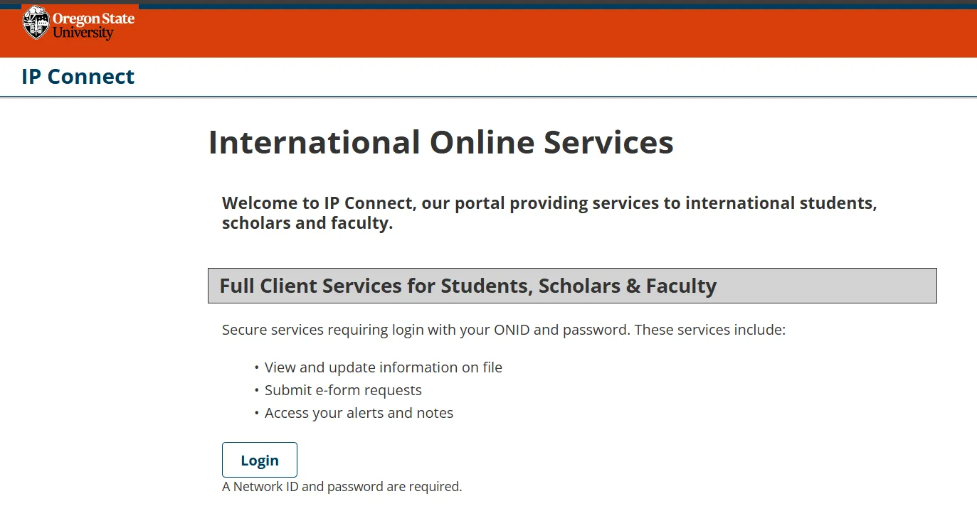 IP Connect | Office of International Services | Oregon State University